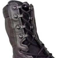 China Black Lace Up Combat Military Leather Boots Light Breathable Non Slip for sale