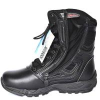 China Black Ultralight Military Leather Boots Side Zipper Waterproof for sale