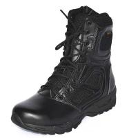 China Black Ultralight Military Leather Boots Side Zipper Waterproof for sale