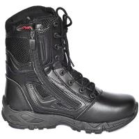 China Black Ultralight Military Leather Boots Side Zipper Waterproof for sale