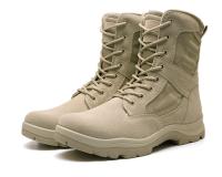 China Cowhide Shock Resistant Desert Tactical Boots Anti Skid High Top Oxford Fabric for sale