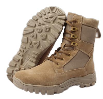 China Desert Breathable Military Leather Boots PU Turn Over EVA Rubber Outsole for sale