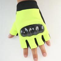China Plain Waterproof Riding Gloves Half Finger Nylon Reflective Traffic Control Gloves for sale