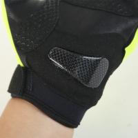 China Plain Waterproof Riding Gloves Half Finger Nylon Reflective Traffic Control Gloves for sale