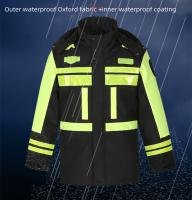 China Rescue Coat Reflective Safety Clothing Cotton Raincoat Unisex Breathable Quick Dry for sale