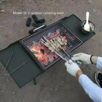 China 304 Stainless Military Camping Gear Grill Foldable Portable Space Saving for sale