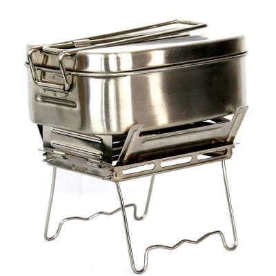 China Camouflage Camping Cooking Set SS 304 For Outdoor Field Cooking for sale