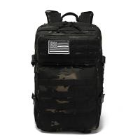 China 900D Oxford Molle System Backpack 42L Camouflage Military Black Backpack for sale