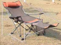 China Adjustable Reclining Outdoor Folding Chair Outdoor Fishing Gear Portable With Armrests for sale