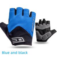 China Nylon Cycling Half Finger Gloves Shockproof With Thickened SBR Palm for sale