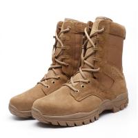 China 3515 Military Leather Boots Brown EVA Insole Tactical Boots With Zipper for sale