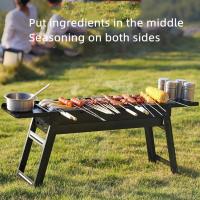 China Iron Foldable Charcoal Outdoor Fishing Gear Grill Barbecue 201 Stainless Steel 3kg for sale