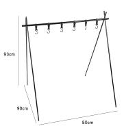 China Aluminium Folding Tripod Camping Hanging Rack 800g 93*90*80cm for sale