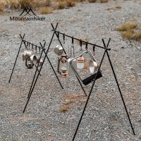 China Aluminium Folding Tripod Camping Hanging Rack 800g 93*90*80cm for sale