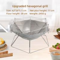 China 410 SS Outdoor Fishing Gear Camping Grill Portable With 201 SS Mesh for sale