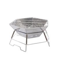 China Polishing Stainless Steel Folding BBQ Grill Hexagonal Detachable for sale