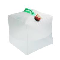 China Collapsible Water Storage Outdoor Fishing Gear 5 Gallon With Tap White for sale