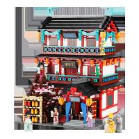 China Compact Small Particle Building Blocks Highly Restored Tang Dynasty Architecture for sale