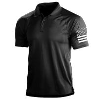 China Anti Pilling Breathable Polo T Shirts Tactical Polyester Green Outdoor Woven Short Sleeve Combat Shirt for sale