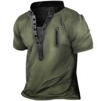 China Zip Retro Printed Military Tactical Shirts Woven Heat Resistant for sale
