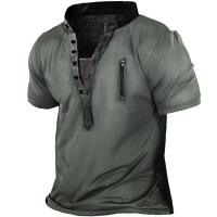 China Zip Retro Printed Military Tactical Shirts Woven Heat Resistant for sale