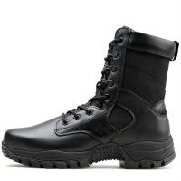 China Hiking Waterproof Outdoor High Top Black Leather Boots Mens Boots Casual Leather for sale