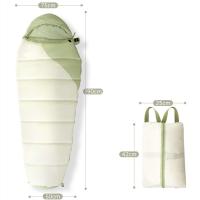 China 1.8KG Down Cotton Camping Sleeping Bag with Hood Lightweight Single Sleeping Bag for sale