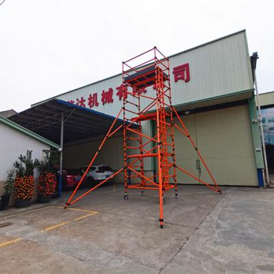 China GRP Fiberglass Mobile Scaffold Tower 0.85m-1.45m Width, 4.1-13.7m Height for Power Plant Construction for sale