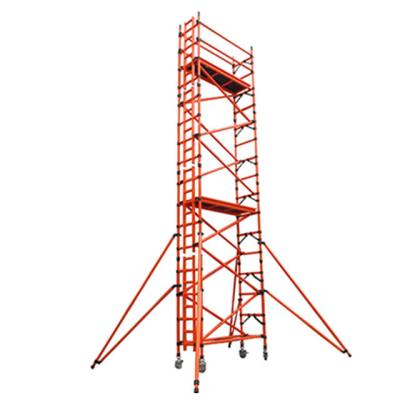 China Fiberglass Mobile Scaffold Tower 200kg/sqm Load Capacity, 2-12m Height, CE Certified EN1004 for sale