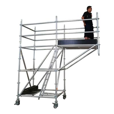 China 50.8mm Diameter Aluminum Ring Lock Cantilever Scaffold Tower - 200kg/sqm Load Capacity, 2-50m Height Range for sale