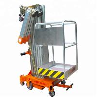 China Aluminium Vertical Single Man Personnel Lift Platform 14.1m Working Height AC/DC Drive System with CE Certification for sale