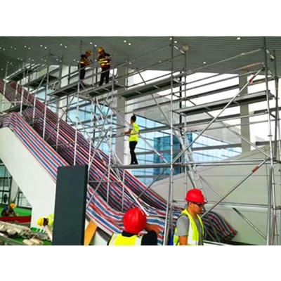 China CE Mobile Scaffold Tower - 200kg/sqm Load Capacity Aluminum Access Platform for Escalator Maintenance 2-50m Height for sale