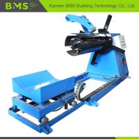 China BMS 7T-1250 Hydraulic Decoiler with Coil Car and Press Arm Automatic Expand for sale