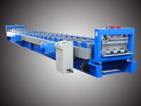 China Steel Deck Roll Forming Machine with 90/100mm Shaft Cr12 Tool Steel Cutter for sale
