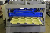 China Bamboo Style Glazed Tile Roll Forming Machine 4-8m/Min High Strength for sale