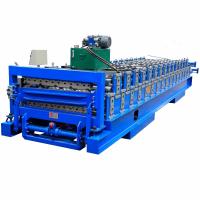 China Roof Panel Double Layer Roll Forming Machine , Roof Tile Manufacturing Machine for sale