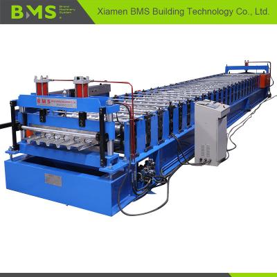 China ISO9001 CE SGS Metal Deck Forming Machine , Floor Tile Making Machine 5.5kw+3kw for sale