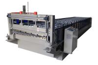 China 0.25-0.6mm Roof Steel Profile Roll Forming Machine With PLC System Controls for sale
