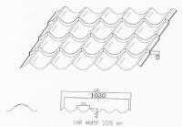 China PLC Control Glazed Roof Tile Roll Forming Machine With Cr12 Tool Steel Cutter for sale