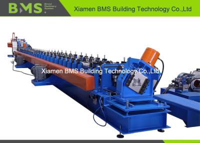 China Servo Motor Drive Metal Stud And Track Roll Forming Machine To Storage Shelf Rack Column for sale