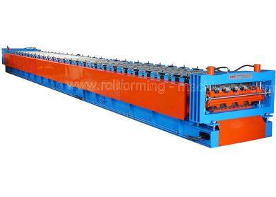 China Shaft 95mm Thickness 0.8 0.9mm Steel Deck Roll Forming Machine for sale