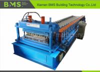 China 15KW Gcr15 Shafts Material AUTO Change Shelf Deck Panel Roll Forming Machine for sale