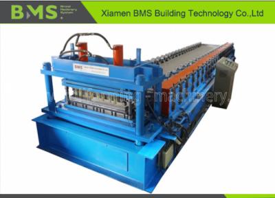 China 15KW Gcr15 Shafts Material AUTO Change Shelf Deck Panel Roll Forming Machine for sale
