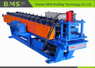 China Cr12Mov Cutter Thickness 1.5 2.0mm Shelf Hat Purlin Roll Forming Machine for sale