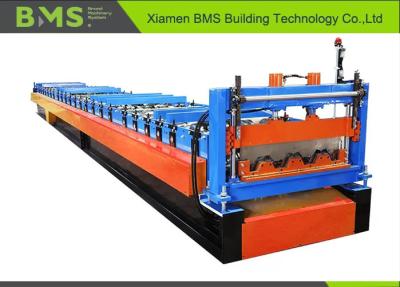 China 0.5-1.0mm Thick Steel Deck Roll Forming Machine , Floor Tile Deck Making Machine for sale