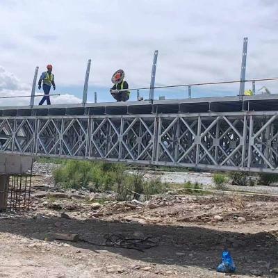 China CB321(100) & CB200 Prefabricated Steel Truss Bridge with 788.2 kN.m Moment Capacity and Modular Design for sale