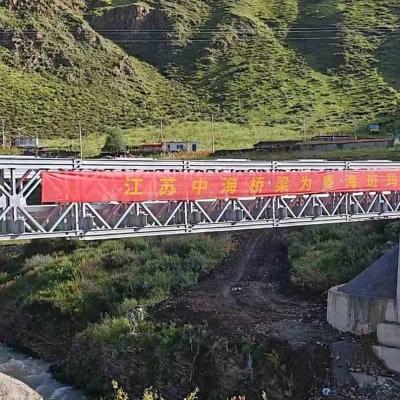 China Painted Light Gray Steel Structure Prefabricated Truss Pedestrian Bridge with 6750 kN.m Moment Capacity and 843.9 kN Shear Strength for sale