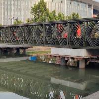 China GB Q345B Temporary Steel Bridge 3930.3 kN.m Capacity Emergency Metal Pedestrian Structure for sale