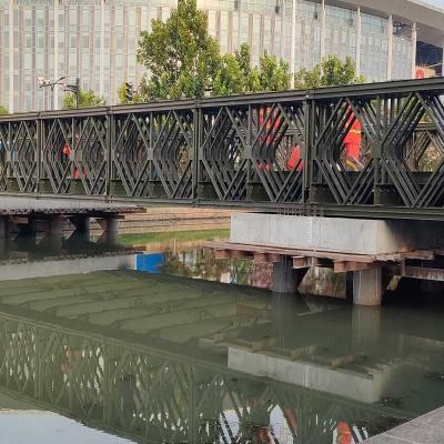 China GB Q345B Temporary Steel Bridge 3930.3 kN.m Capacity Emergency Metal Pedestrian Structure for sale
