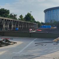 China Heavy Duty Steel Bailey Bridge with 6750 kN.m Load Capacity and Hot Dip Galvanized Finish for sale